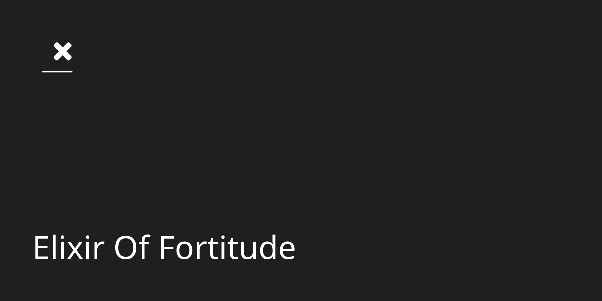 🛡️ Elixir of Fortitude in WoW | WoW Guides