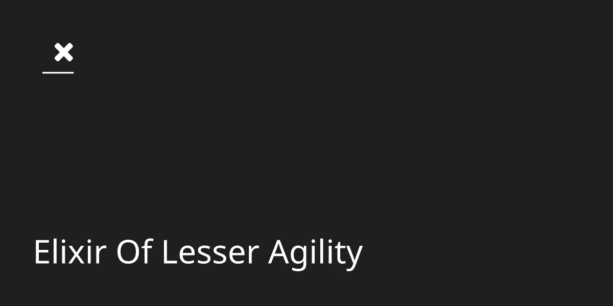 ⚔️ Elixir of Lesser Agility in WoW | WoW Guides