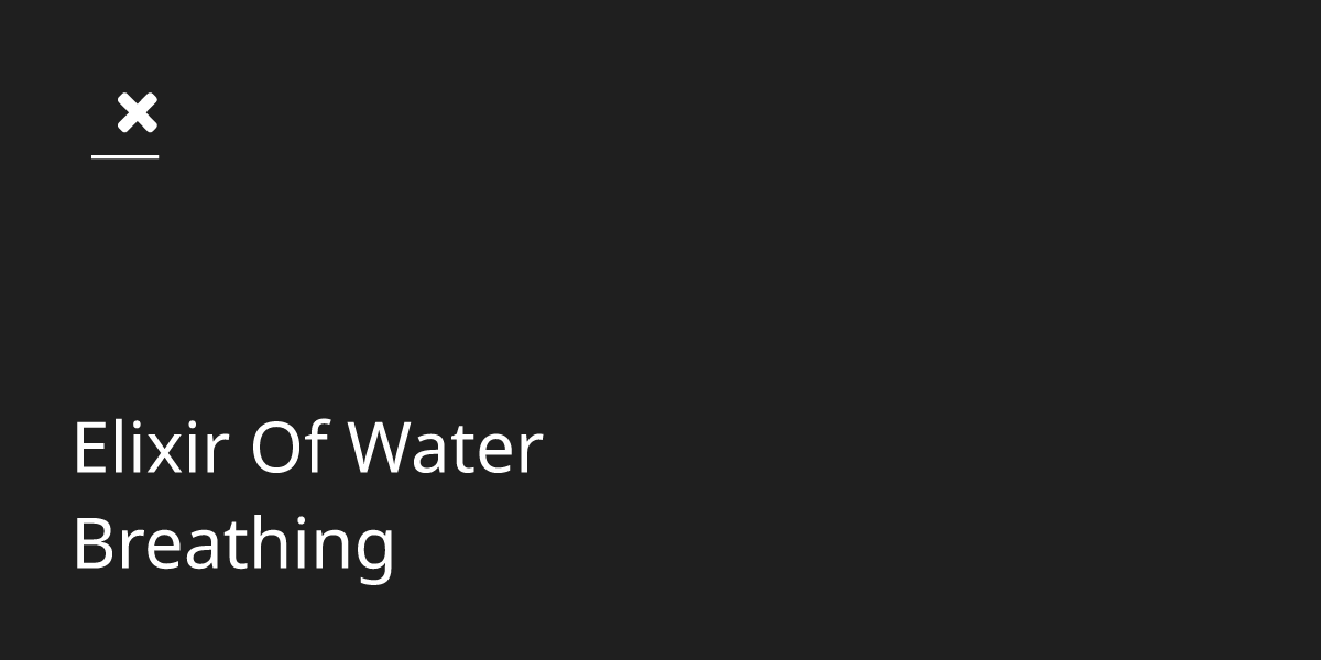 🌊 Elixir of Water Breathing in WoW: Dive Deeper, Stay Longer