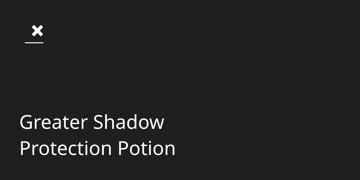 🔮 Greater Shadow Protection Potion in WoW | WoW Guides