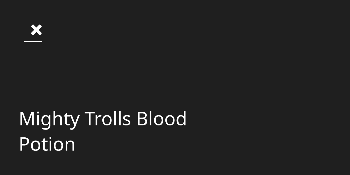 🔮 Mighty Troll's Blood Potion in WoW | WoW Guides
